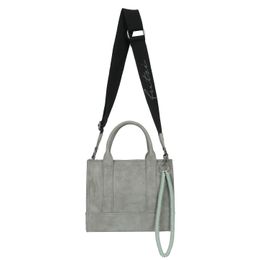 Damen Henkeltasche "Fritzi SquareN", Fritzi aus Preussen, grau, Polyurethan (PU), unifarben, Taschen, mit abnehmbarem Schl&uuml;sselband