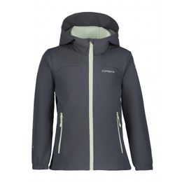 Icepeak M&auml;dchen Softshelljacke "KULM JR", grau, Gr. 128, Softshell, Obermaterial: 95% Polyester, 5% Elasthan, Jacken, f&uuml;r Kinder und Jugendliche, mit