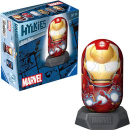 Ravensburger Kinder 3D-Puzzle "Marvel Heroes, Hylkies Sammelfigur 08 Iron Man", bunt, Kunststoff, B:8cm H:12cm, Puzzles, Made in Europe