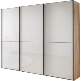 Schwebet&uuml;renschrank Wiemann, B:246cm H:217cm T:67cmglas wei&szlig;, Schr&auml;nke, "Phoenix, Made in Germany, modernes Design, Highlight, Blickfang", maximaler