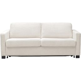 Schlafsofa Home Affaire, B:166cm H:81cm T:98cmsnow, 88% Polyester, 12% Polyacryl, Sofas, "Vionelle, 2-Sitzer mit Kaltschaummatratze nach Wahl, Breite