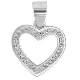 Adelia&acute;s ADELIA ́S Damen Kettenanh&auml;nger "eleganter Herz Anh&auml;nger aus 925 Sterling Silber", Silber 925 (Sterlingsilber)silber, Silber 925 (Sterlingsilber),