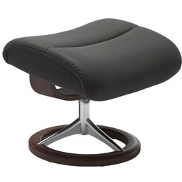 Fu&szlig;hocker stressless, B:57cm H:43cm T:47cm, grau, Leder BATICK: BATICK ist ein leicht korrigiertes, durchgef&auml;rbtes und genarbtes M&ouml;belleder, bei dem