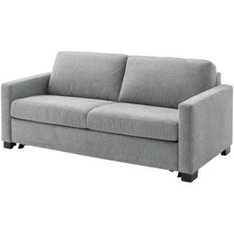Schlafsofa Home Affaire, B:186cm H:81cm T:98cm, grau, 100% Polyester, Jugendzimmer, Sofas, "Vionelle, 2,5-Sitzer mit Kaltschaummatratze nach Wahl,