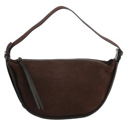 Damen Hobo "Aami", MARC O'POLO ACCESSORIESdunkelbraun, Veloursleder, Taschen, Damen Beuteltasche, Schultertasche, Umh&auml;ngetasche