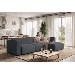 Ecksofa RAUM.ID, B:295cm H:70cm T:162cm, grau, 100% Polyester, Wohnzimmer, Sofas, "Merid L-Form, B: 295 cm - OTTO. Verl&auml;ssliche Qualit&auml;t.", jederzeit