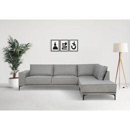 Ecksofa OTTO HOME, B:289cm H:85cm T:210cm, grau, 100% Polyester, Wohnzimmer, Sofas, "OLAND L-Form, B: 289 cm, Skandi-Design", Struktur, Flachgewebe,