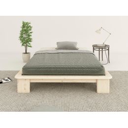 Futonbett OTTO HOME, B:138cm H:24,6cm L:218cmnatur, Betten, "Peregrin, Bett, Bettgestell, Massivholzbett", inklusive Lattenrost, aus massiver Kiefer,
