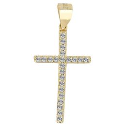 Adelia&acute;s ADELIA ́S Damen Kettenanh&auml;nger "zeitloser Kreuz Anh&auml;nger aus 925 Sterling Silber", Silber 925 (Sterlingsilber), gold, Silber 925 (Sterlingsilber),