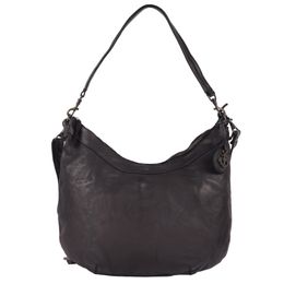 Harbour 2nd Damen Hobo "Amar", grau, Rindsleder, Taschen, Umh&auml;ngetasche, Damen Schultertasche, Tragetasche mit RV-Vordertasche