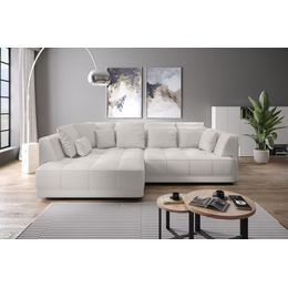 Ecksofa WERK2, B:207cm H:72cm T:286cmgrau, 100% Polyester, Wohnzimmer, Sofas, "Tiga, Komfortsofa mit elekt. Auszugsfunktion, bequem, L-Form", Pure