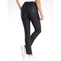 Classic Basics Damen Bequeme Jeans, schwarz, Gr. 38, unifarben, 97% Baumwolle, 17% Polyester, 3% Elasthan, Jeans