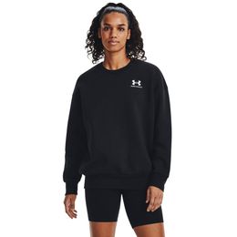 Under Armour Damen Sweatshirt "UA ICON FLEECE OS CREW", wei&szlig;, Gr. XL, Obermaterial: 80% Baumwolle, 20% Polyester, Sweatshirts, f&uuml;r Sportmode, mit