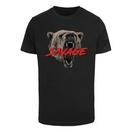 MisterTee Damen T-Shirt "MisterTee True Savage Tee"schwarz, Gr. XS, bedruckt, 100% Baumwolle, Shirts