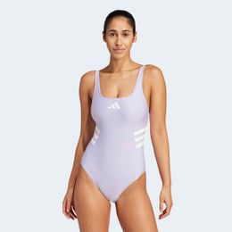 Damen Badeanzug "3S UBACK SUIT", lila, Gr. 40, adidas Performance, Obermaterial: 78% Polyester, 22% Elasthan, Badeanz&uuml;ge
