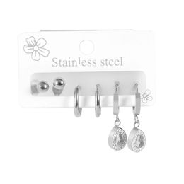 Adelia&acute;s ADELIA ́S Damen Paar Ohrh&auml;nger "Damen Ohrstecker aus poliertem Edelstahl &Oslash; 10 mm", Damen, Edelstahl, silber, Edelstahl, Ohrringe