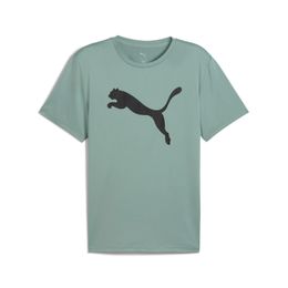 Puma Herren Trainingsshirt "M TAD ESSENTIALS SOLID CAT TEE (CF BIG CAT)", gr&uuml;n, Gr. XXL, Jersey, Obermaterial: 100% Polyester, Shirts, Regular Fit,