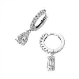 Firetti Damen Paar Creolen "Schmuck Geschenk Silber 925 Ohrschmuck Ohrringe Tropfen", 12,5mm, Silber 925 (Sterlingsilber)silberfarben, kristallwei&szlig;,