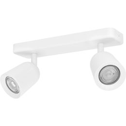 Eglo Deckenspot "CAMALDOLI Spotlampe - Stahl - GU10 - 2X10W - IP20", 2, H: 11,5cm, 1 Stk.wei&szlig;, Leuchten, Wandleuchte, Wandspot, schwenkbar, Strahler,