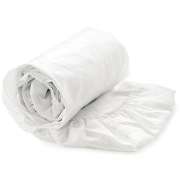 Spannbettlaken HECKETT & LANE, B:90cm L:220cm, wei&szlig;, Perkal, Obermaterial: 100% Baumwolle, Bettlaken, "Percale", Laken aus 100% Baumwolle,