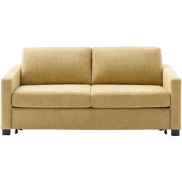 Schlafsofa Home Affaire, B:206cm H:81cm T:98cmpistachio, 100% Polyester, Jugendzimmer, Sofas, "Vionelle, 3-Sitzer mit Kaltschaummatratze nach Wahl,