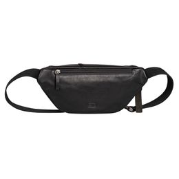 Camel Active Damen Bauchtasche "Pine", schwarz, Leder, clean, unifarben, Taschen, aus pflanzlich gegerbtem Rindsleder im kernigen Look