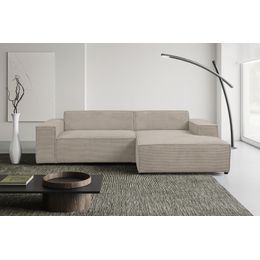 Ecksofa WERK2, B:268cm H:70cm T:163cmgreige, 90% Polyester, 10% Nylon, Wohnzimmer, Sofas, "Trento, elegant & zeitlos, Breite 268cm, pflegeleichte
