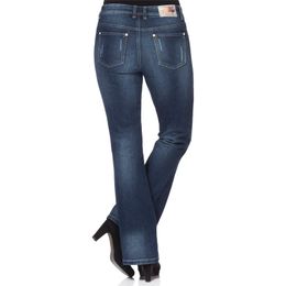 Damen Bootcut-Jeansdunkelblau denim, Gr. 25, sheego by Joe Browns, unifarben, 70% Baumwolle, 28% Polyester, 2% Elasthan, Jeans