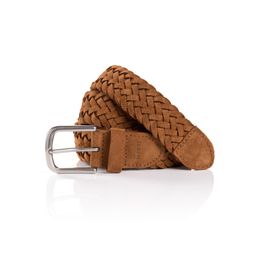 MONTI Herren Lederg&uuml;rtel "VANCOUVER", braun, Gr. 105, Obermaterial: 100% Rindsleder, G&uuml;rtel, Flecht-Optik, matt, weich, handgefertigt