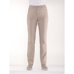 Classic Basics Damen 5-Pocket-Jeans, beige, Gr. 52, unifarben, 98% Baumwolle, 2% Elasthan, Jeans