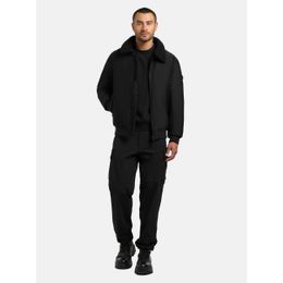 Khujo Herren Outdoorjacke "Ginster"schwarz, Gr. XL, Obermaterial: 83% Polyester, 17% Elasthan. Innenfutter: 100% Nylon. Wattierung: 100% Polyester,