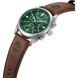 Timberland Herren Chronograph "NORTHBRIDGE", braun, Armbanduhren, Quarzuhr, Armbanduhr, Herrenuhr, Lederarmband, Stoppfunktion, Datum
