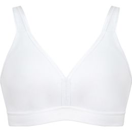 Naturana Damen B&uuml;gelloser BH "Athleisure", Gr. 100wei&szlig;, Obermaterial: 95% Baumwolle, 5% Elasthan, BHs