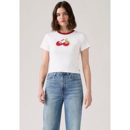 Levi's LEVI'S Damen T-Shirt "GR ESSENTIAL SPOR"photo fruit cherry b, Gr. XS, bedruckt, Single Jersey, Obermaterial: 100% Baumwolle, Shirts