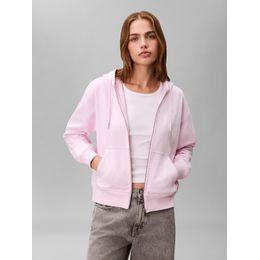 Damen Kapuzensweatshirt "ARCHIVE LOGO FRENCH TERRY FZ HOO"pearly pink, Gr. L, Calvin Klein Jeans, unifarben, Sweatware, Obermaterial: 86% Baumwolle,