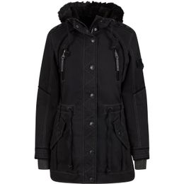 Parka Brandit "Brandit Brandit Women Emma Winterparka", Damen, Gr. S, schwarz, 100% Baumwolle, unifarben, normal, ohne Ausschnitt, Jacken Parka