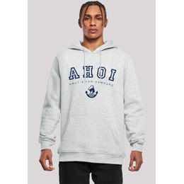 F4NT4STIC Herren Kapuzenpullover "Ahoi Knut & Jan Hamburg", grau, Gr. M, Obermaterial: 65% Baumwolle, 35% Polyester, Pullover, Print