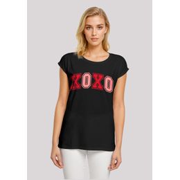 F4NT4STIC Damen T-Shirt "xoxo Varsity College Valentinstag", schwarz, Gr. 5XL, Obermaterial: 100% Baumwolle, Shirts, Premium Qualit&auml;t