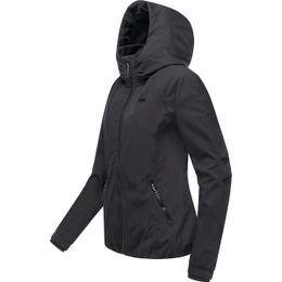 Ragwear Damen Outdoorjacke "Dizzie A YOUMODO", schwarz, Gr. S, Material: 68% Baumwolle, 32% Nylon, Jacken, Leichte &Uuml;bergangsjacke mit gro&szlig;er Kapuze