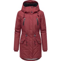 Ragwear Damen Wintermantel "Elsien", rot, Gr. 6XL, Obermaterial: 100% Polyester. Innenfutter: 100% Polyester. Wattierung: 100% Polyester, M&auml;ntel,