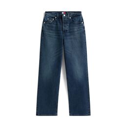 Tommy Jeans Damen Straight-Jeans "LAYLA HR SLIM STR", blau, Gr. 33, unifarben, Denim/Jeans, Obermaterial: 99% Baumwolle, 1% Elasthan, Jeans, in