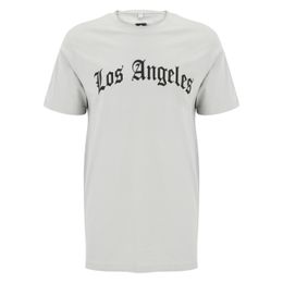 MisterTee Damen T-Shirt "MisterTee Herren Los Angeles Wording Tee"lightasphalt, Gr. XL, bedruckt, 100% Baumwolle, Shirts