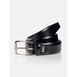 MONTI Herren Lederg&uuml;rtel "REDDING", schwarz, Gr. 125, Rindsleder, G&uuml;rtel, gl&auml;nzend, elegant