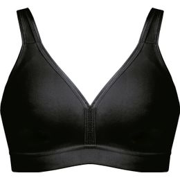 Naturana Damen B&uuml;gelloser BH "Athleisure", Gr. 80schwarz, Obermaterial: 95% Baumwolle, 5% Elasthan, BHs