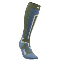 Bauerfeind Damen Sportsocken "SKI ALPINE COMPRESSION SOCKS", Gr. 35gr&uuml;n, l, Obermaterial: 66% Polyamid, 29% Wolle, 5% Elasthan, Socken, f&uuml;r Alpinski