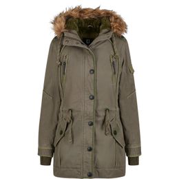 Parka Brandit "Brandit Brandit Women Emma Winterparka", Damen, Gr. XL, olive, 100% Baumwolle, unifarben, normal, ohne Ausschnitt, Jacken Parka