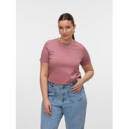 V&eacute;ro Moda VERO MODA Damen Kurzarmshirt "VMPAULINA SS T-SHIRT GA JRS NOOS", rosa, Gr. XS, unifarben, Jersey, Obermaterial: 100% Baumwolle, Shirts, Baumwolle,