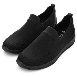 Ara Damen Slipper "LISSABON", Gr. 3,5, schwarz, Leder, Textil, Glitzer, Basic, Schuhe, Slip-On-Sneaker, Schlupfschuh, Komfortschuh in Weite G