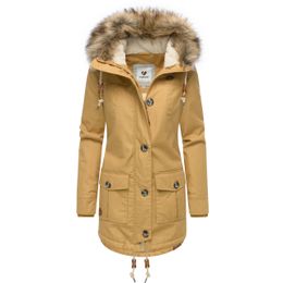 Ragwear Damen Wintermantel "Jane YOUMODO"camelfarben, Gr. XS, Obermaterial: 65% Polyester, 35% Baumwolle. Innenfutter: 100% Polyester. Wattierung: