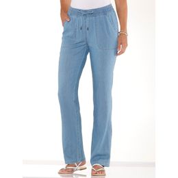 Classic Basics Damen Schlupfjeans, blau, Gr. 54, unifarben, 100% Baumwolle, Jeans